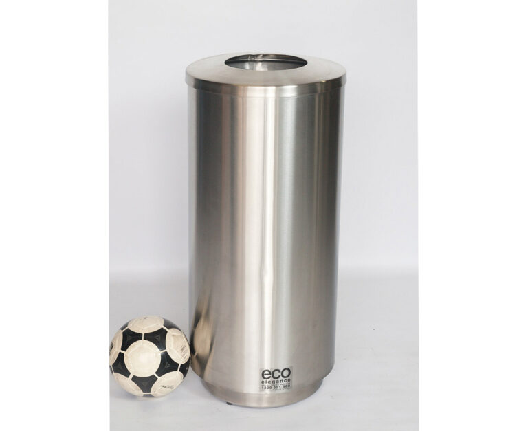 Open Top Rubbish Bin | 70 Litre Stainless Steel Waste Bin | Eco Elegance
