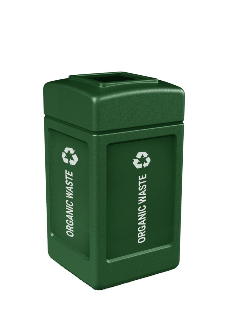 Square Waste Bins Australia | 3 Tier Trash Receptacles | Eco Elegance